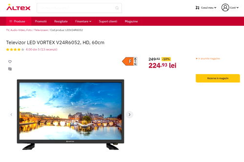 Top 4 Televizoare LED sub 350 Lei – Reduceri de neratat la Altex!