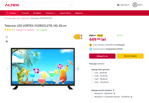 Topul ofertelor Altex pentru 2025: Televizor LED la doar 449 LEI și ...